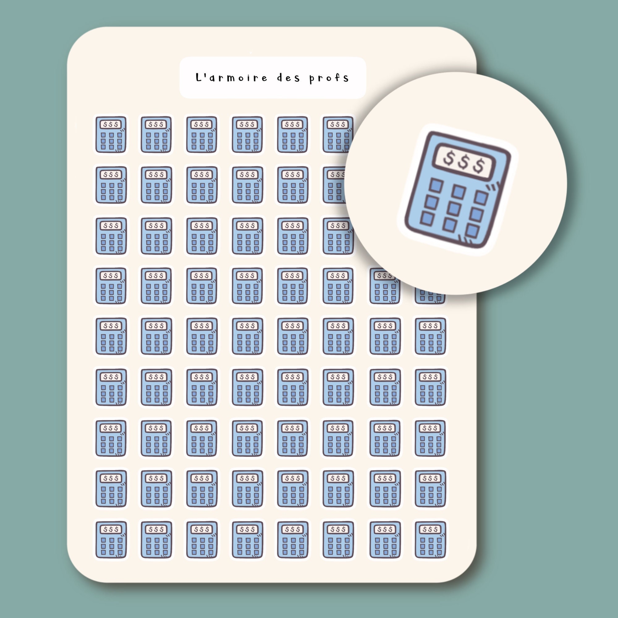CALCULATOR Icon Stickers / Finance Budget Planner Stickers | Etsy
