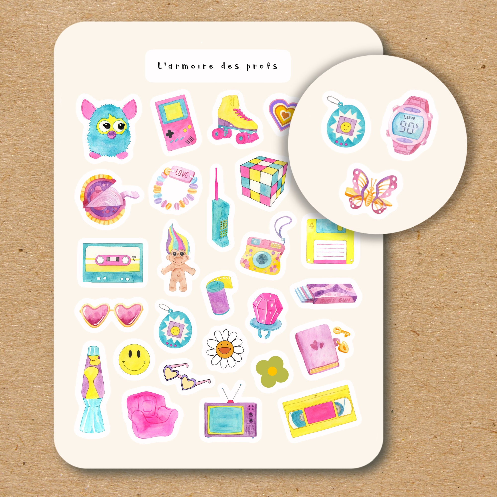 90s Theme Sticker Sheet / Nostalgia Stickers / Retro Sticker - Etsy