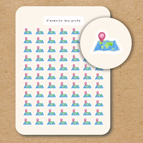 MAP Icon Stickers / Travel Planner Stickers - Etsy