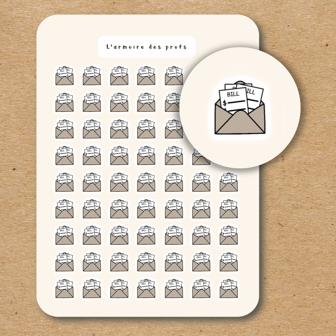 PAY BILLS Icon Stickers / Bill Due Planner Stickers / Finance Tracker ...