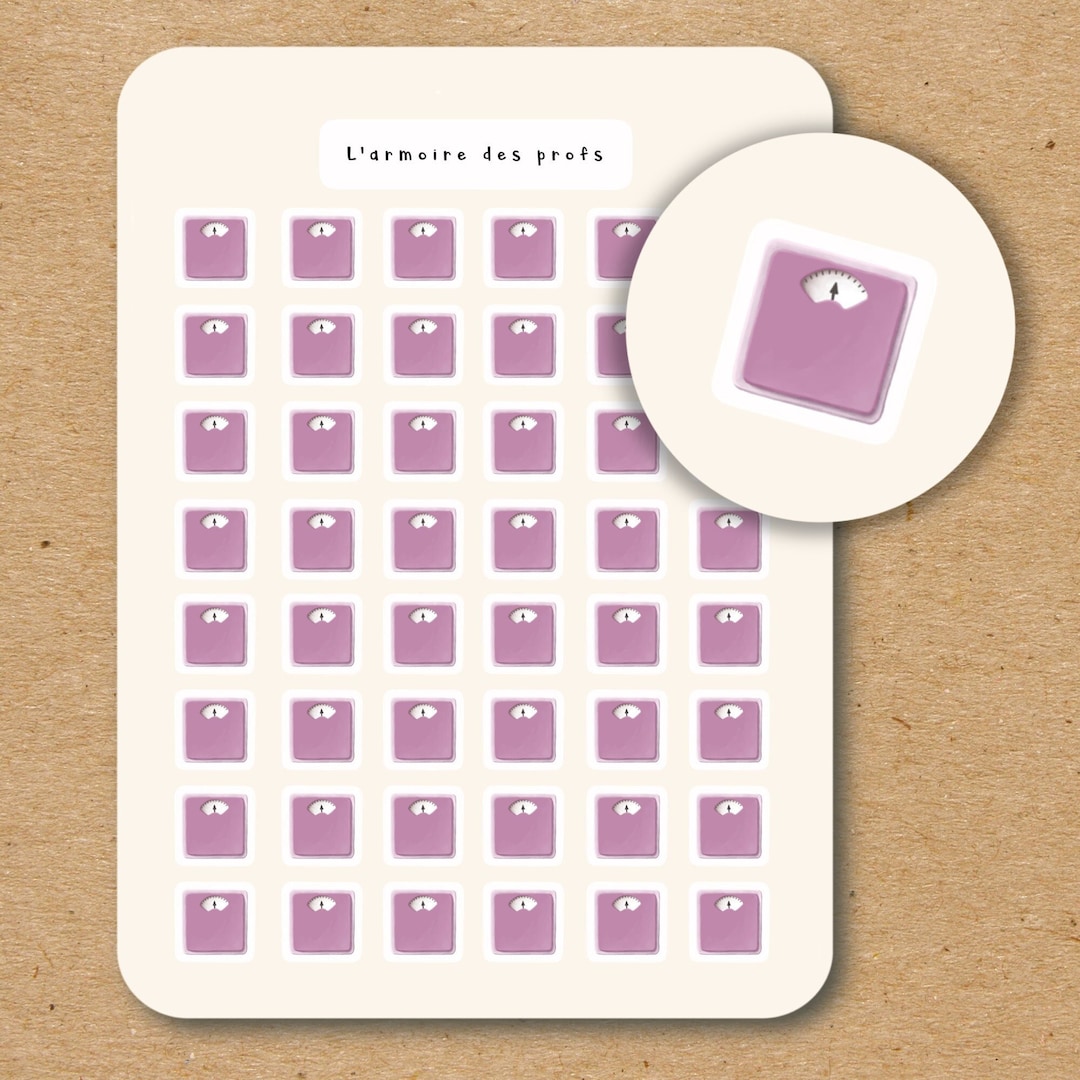 SCALE Icon Stickers / Weight Scale Planner Stickers - Etsy