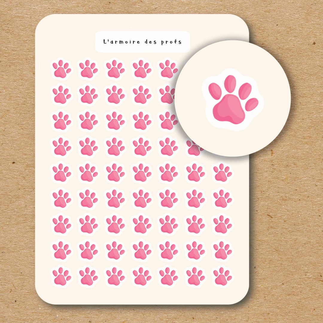 PAW Icon Stickers / Paw Print Stickers / Pet Paws Planner Stickers ...