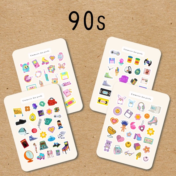 90s Theme Sticker Sheet / Nostalgia Stickers / Retro Sticker - Etsy