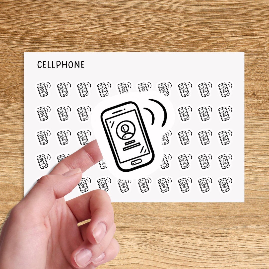 PHONE CALL Mini Icon Stickers for Planner / Bill Due Icon Stickers ...