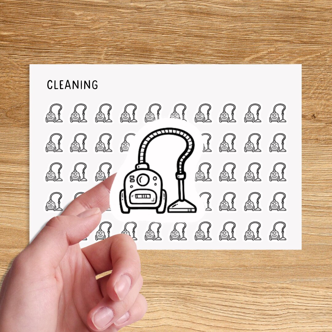 VACUUM Mini Icon Stickers for Planner / Household Icon Stickers ...