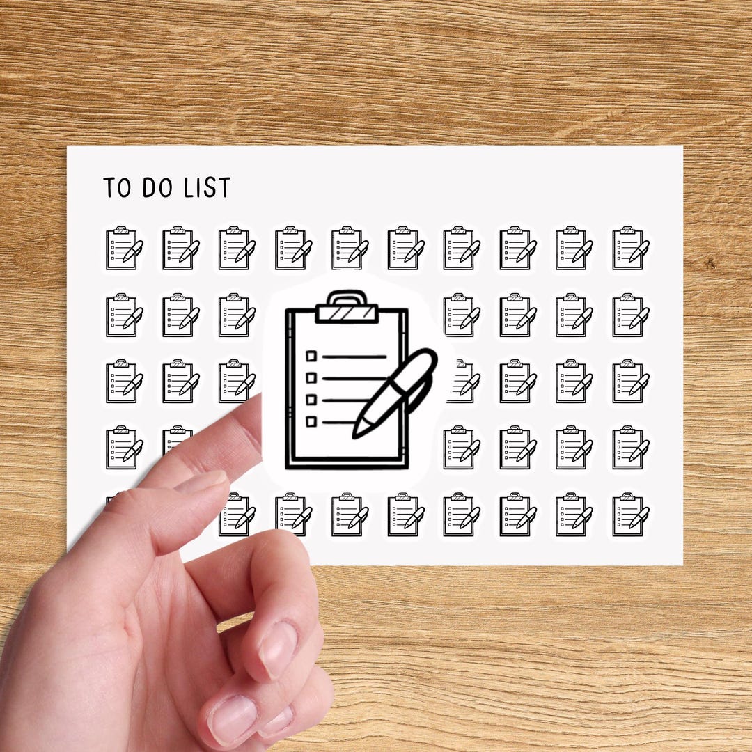 TO DO LIST Mini Icon Stickers / Paper Due Minimal Functional Planner ...