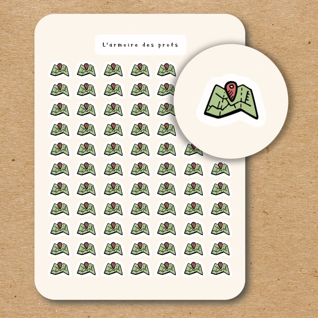 MAP Icon Stickers / Travel Planner Stickers - Etsy