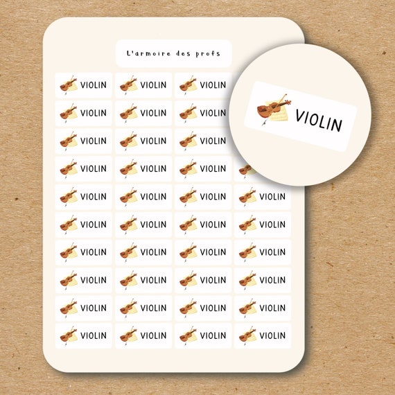 VIOLIN Stickers / Violin Sticker Sheet / Violin Planner | Etsy