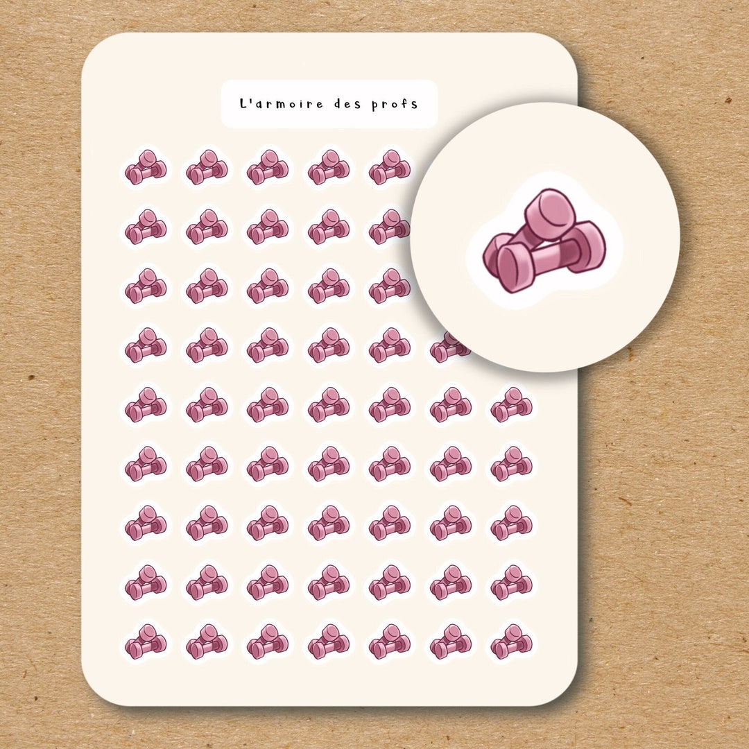 WEIGHT Icon Stickers for Planner / Workout Planner Stickers / Fitness ...