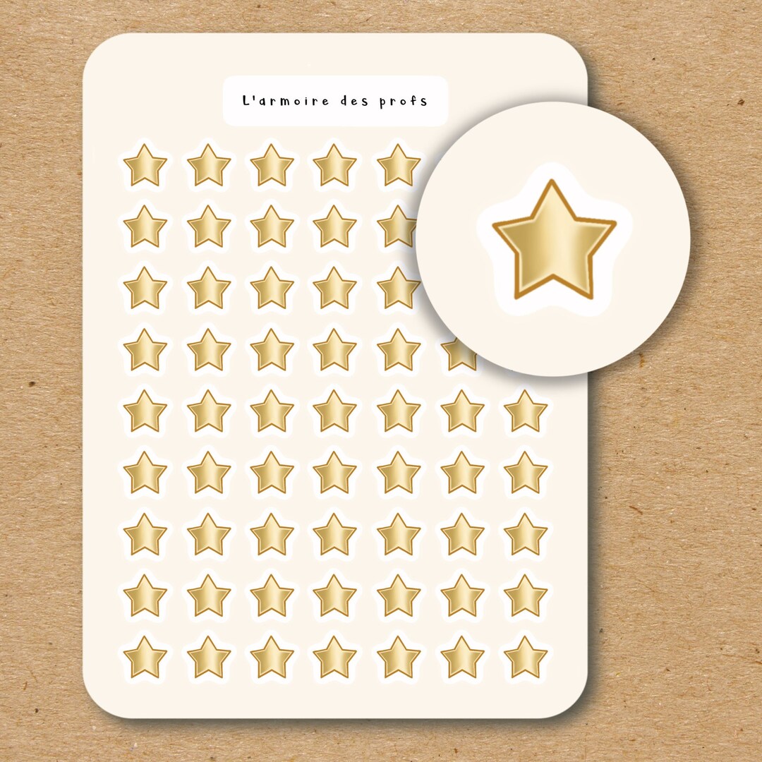 STAR Sticker Sheet / Star Rating Stickers / Reward Planner & Journal ...