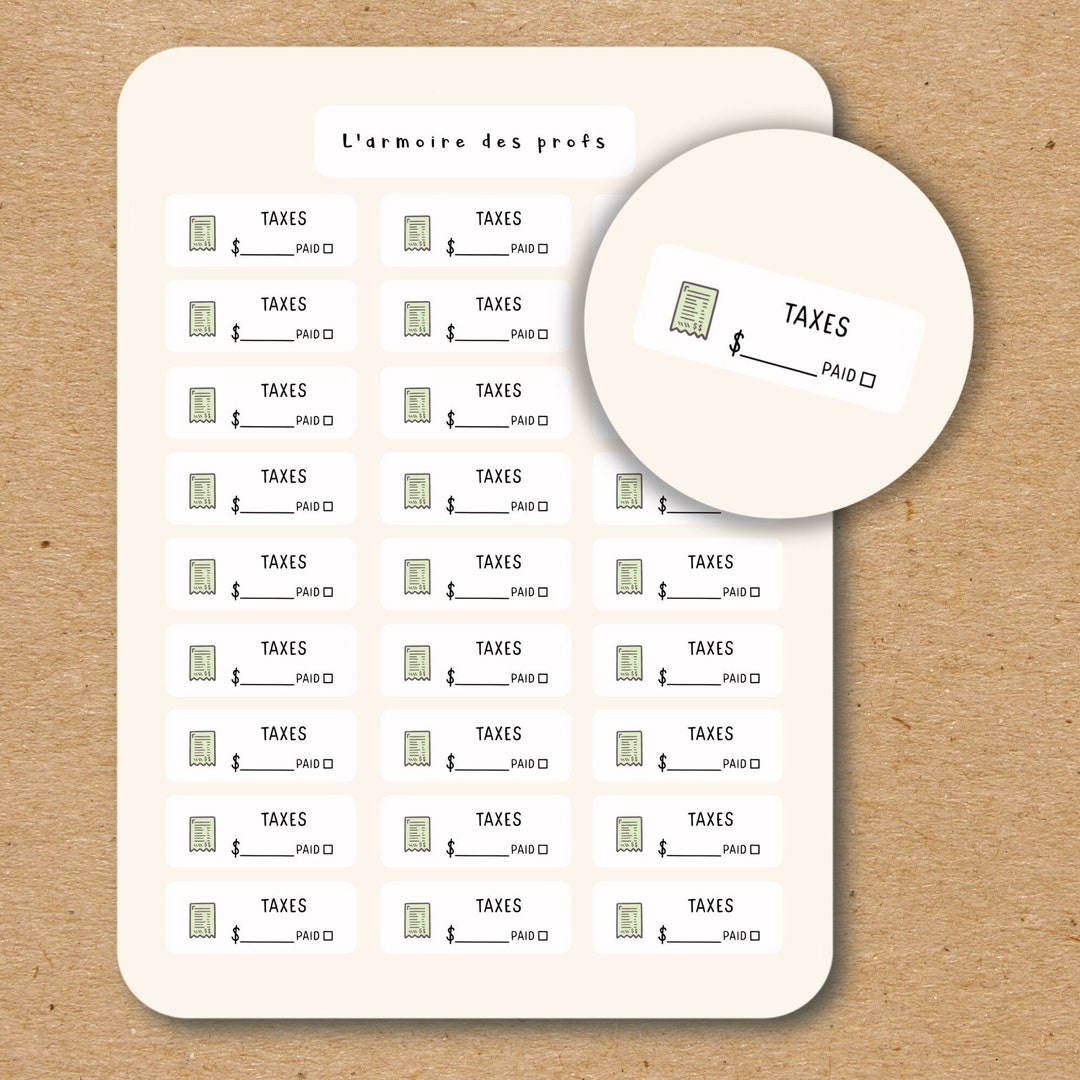 TAXES Stickers Budget Planner / Finance Tracker / Budget Planner ...