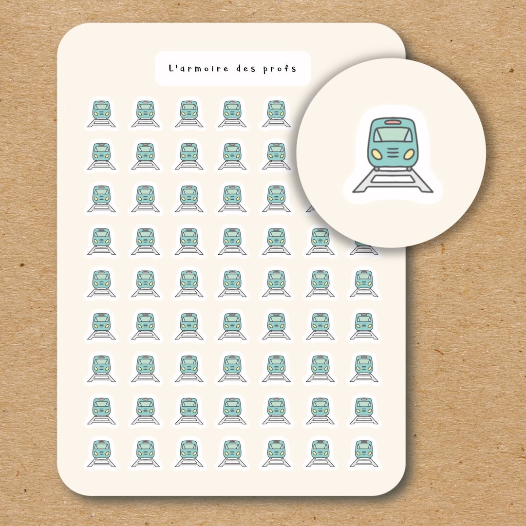 TRAIN Planner Stickers, Vehicles Bus Stickers, Public Transport Commute ...