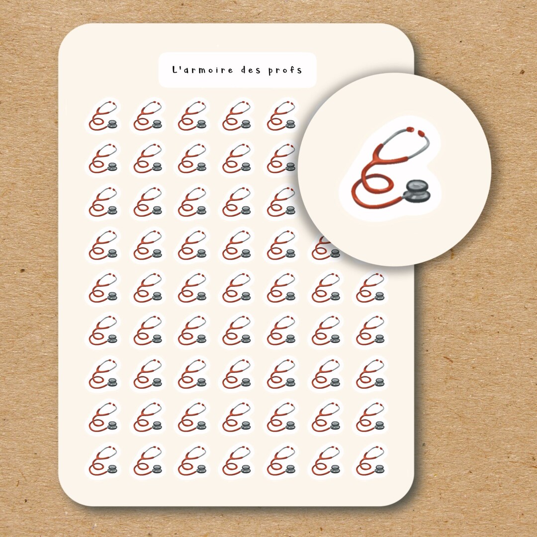 STETHOSCOPE Planner Stickers, Medical Stickers, Doctor Hospital ...