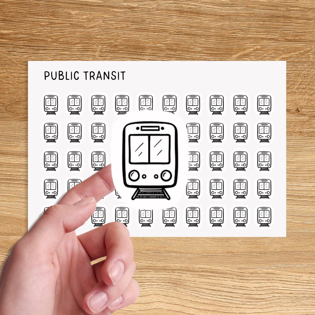TRAIN Mini Icon Stickers for Planner / Transport Icon Stickers / Public ...