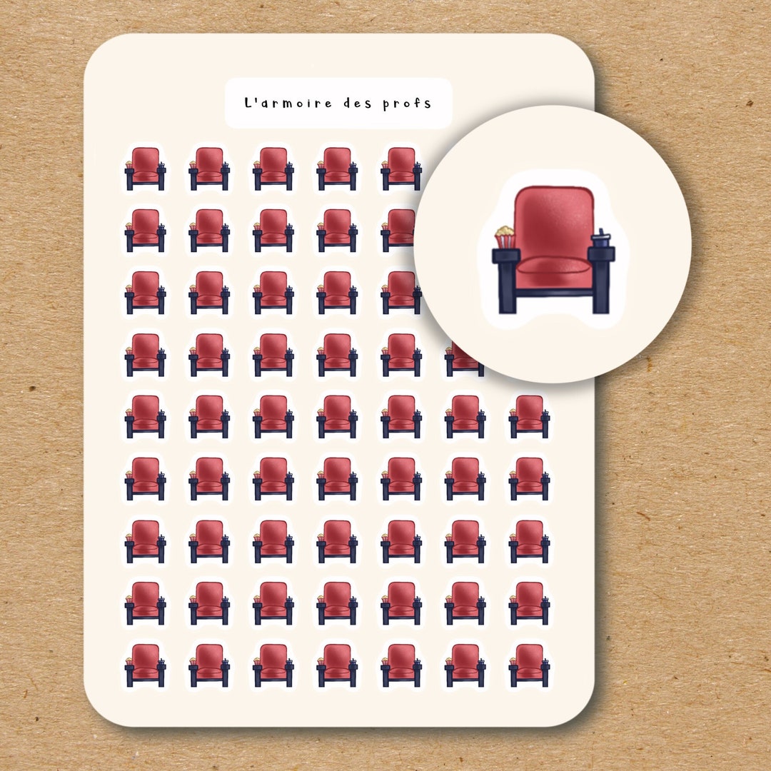 CINEMA Icon Stickers / Movie Night Planner Stickers - Etsy