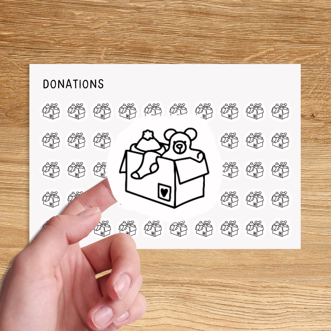 DONATIONS Mini Icon Stickers for Planner / Clean the House Icon ...