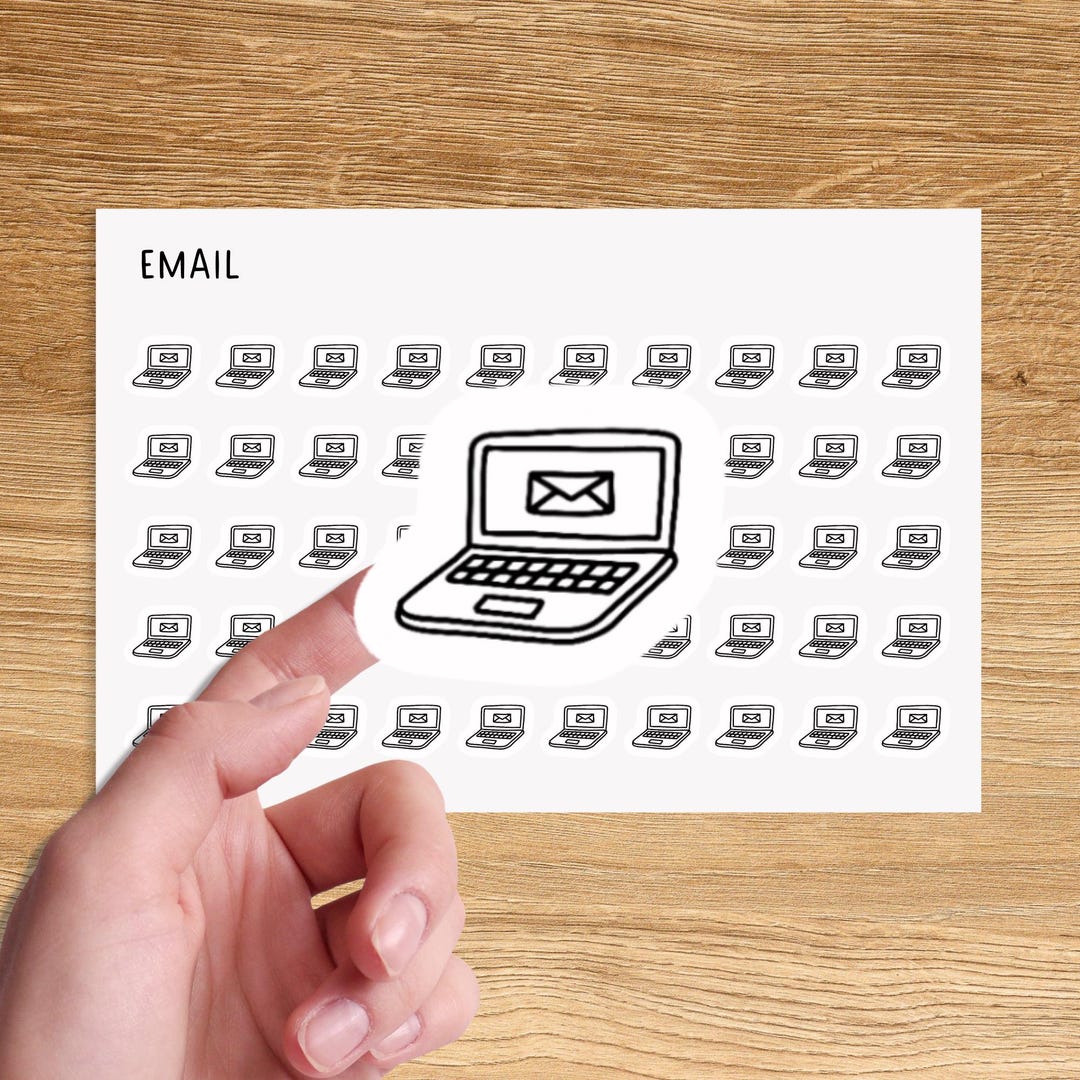 EMAILS Mini Icon Stickers for Planner / Work Icon Stickers / Minimal ...