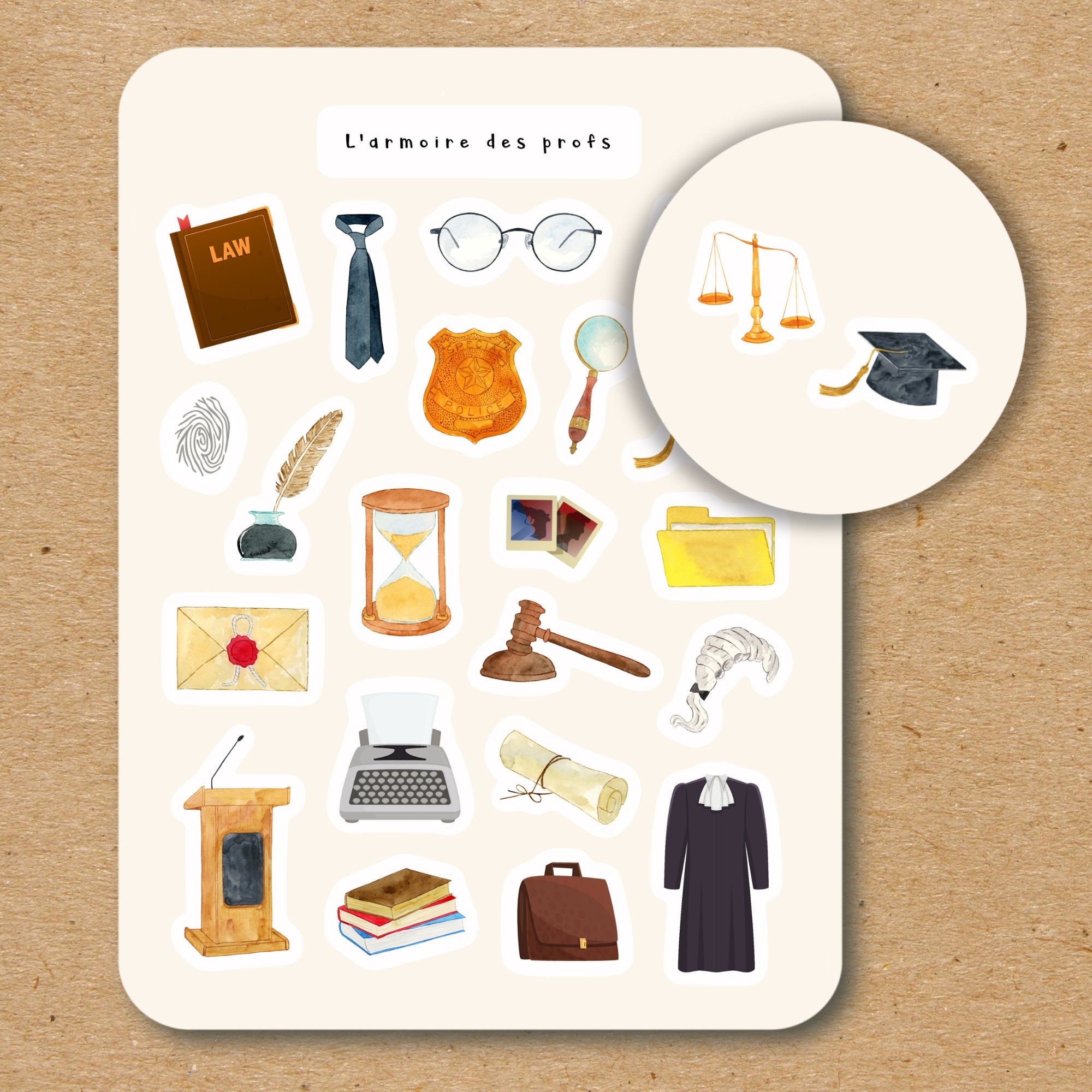 LAW Theme Sticker Sheet / Lawyer Stickers for Planner & Bullet - Etsy