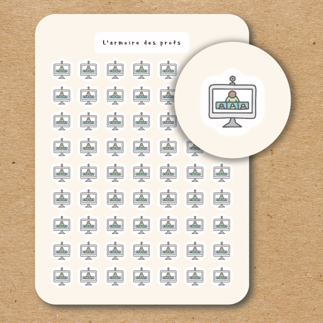 MEETING Planner Stickers, Work Planner Stickers, Computer Laptop Icons ...