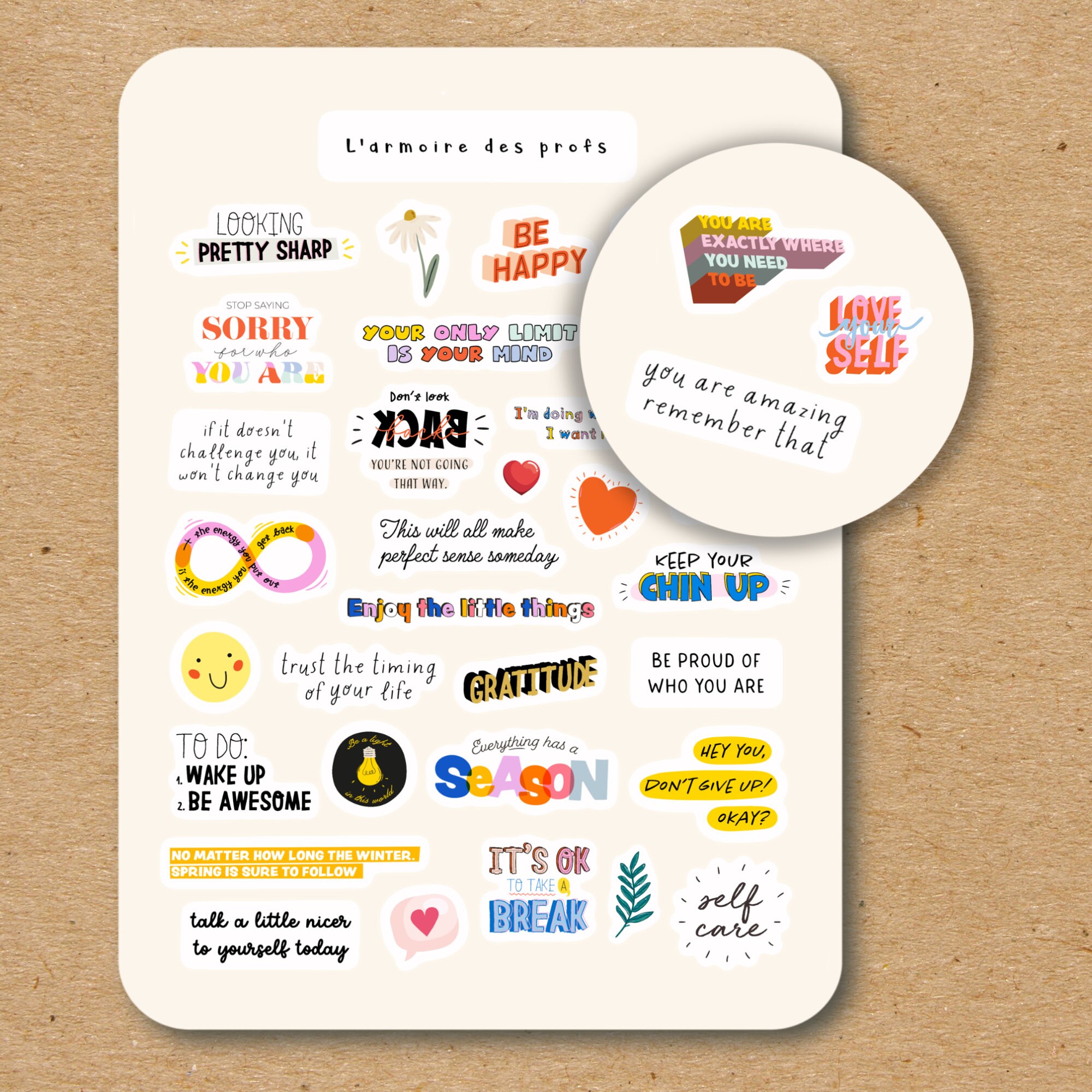 MOTIVATION QUOTES Theme Sticker Sheet / Quotes Sticker Pack / - Etsy