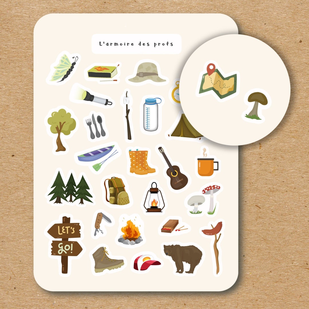 CAMPING Sticker Sheet / Planner & Journal Sticker Sheet - Etsy