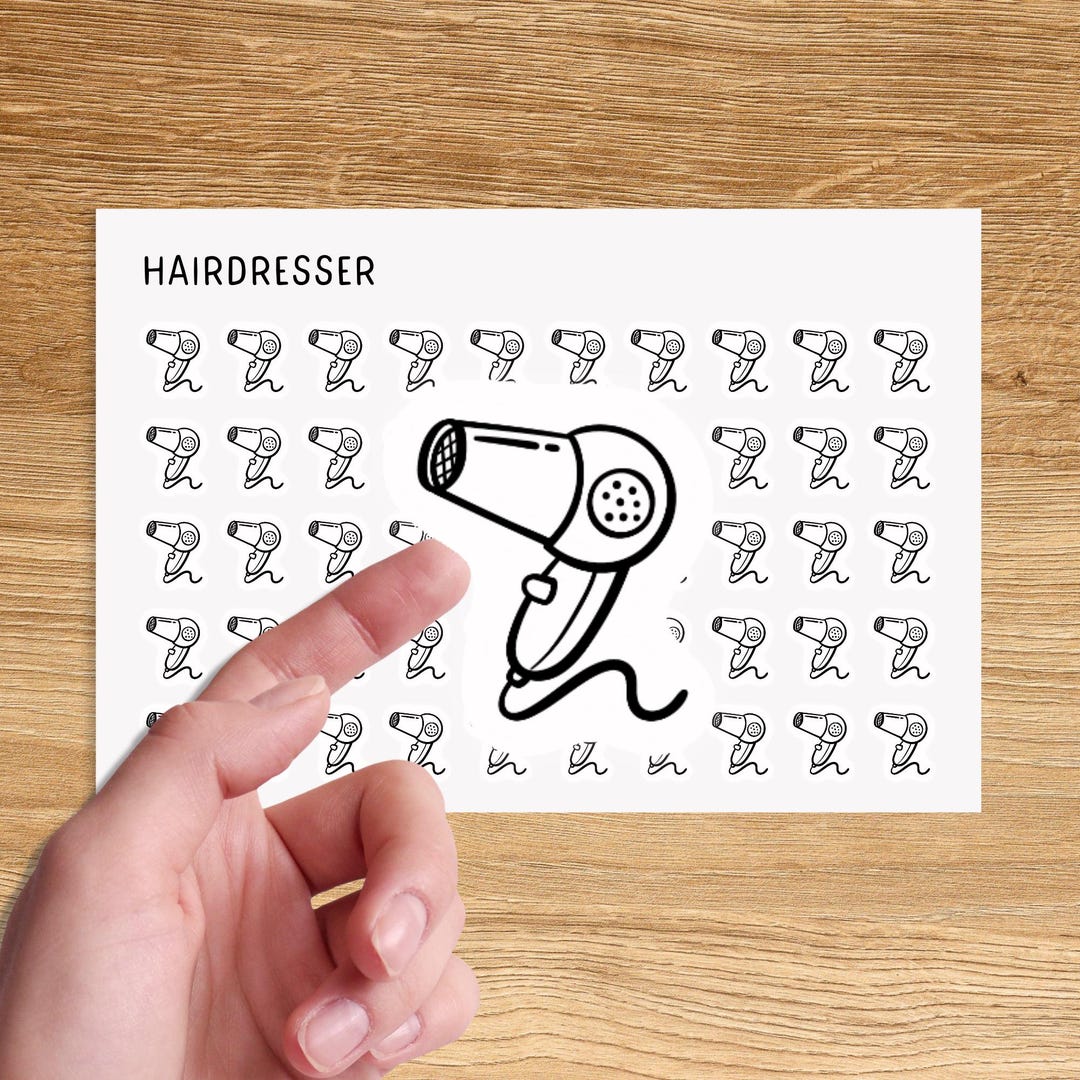 HAIR APPT Mini Icon Stickers for Planner / Appointment Icon Stickers ...