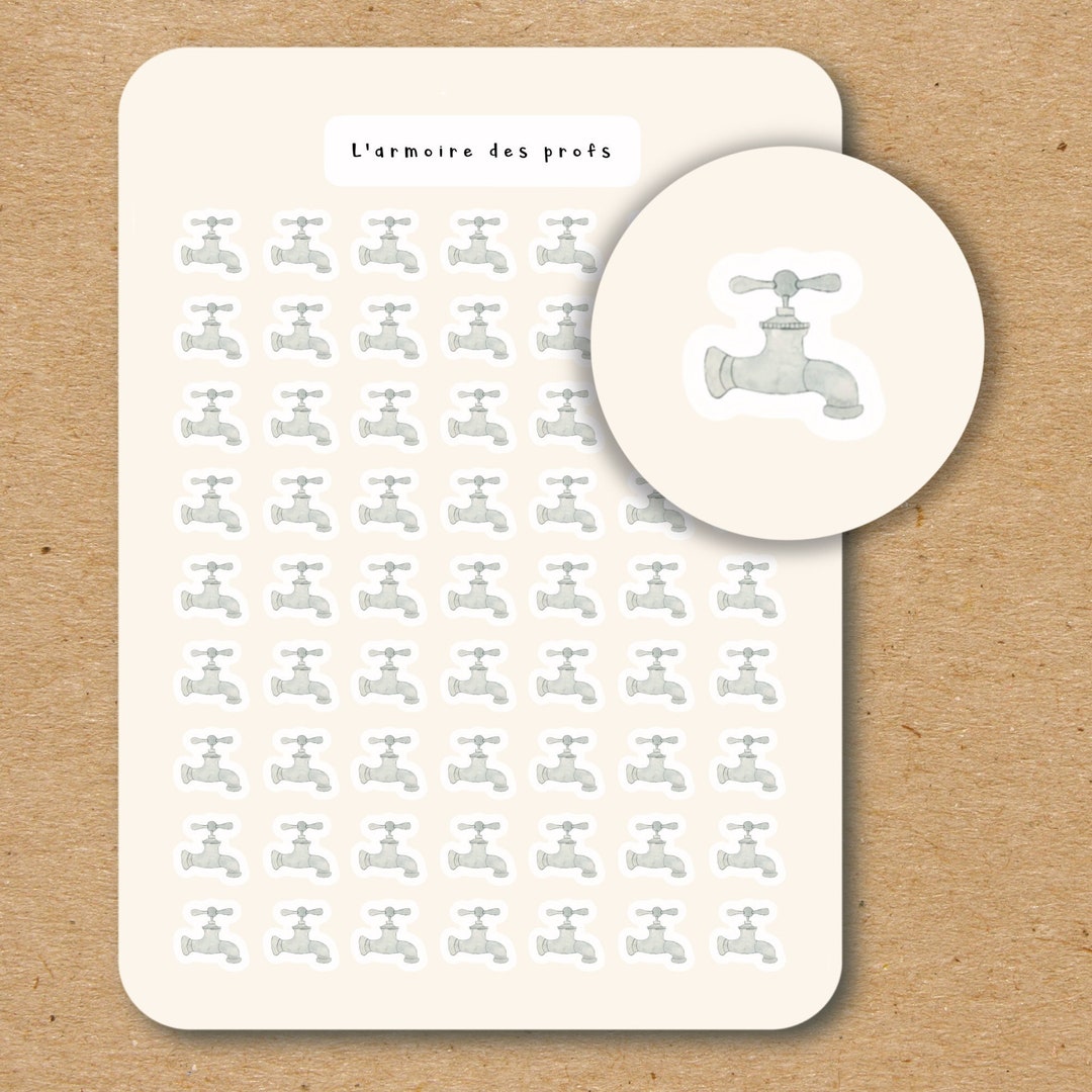 FAUCET Icon Sticker Sheet / Water Faucet Planner Stickers - Etsy