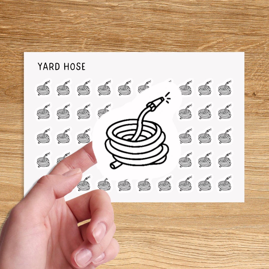 GARDEN HOSE Mini Icon Stickers for Planner / Yard Hose Icon Stickers ...