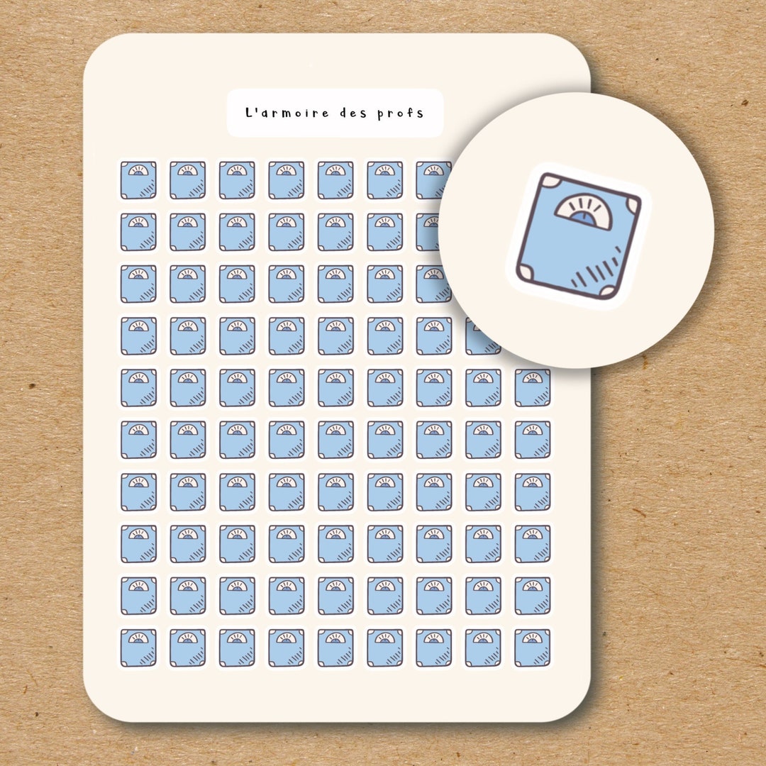WEIGHT TRACKER Icon Stickers / Scale Planner Stickers - Etsy
