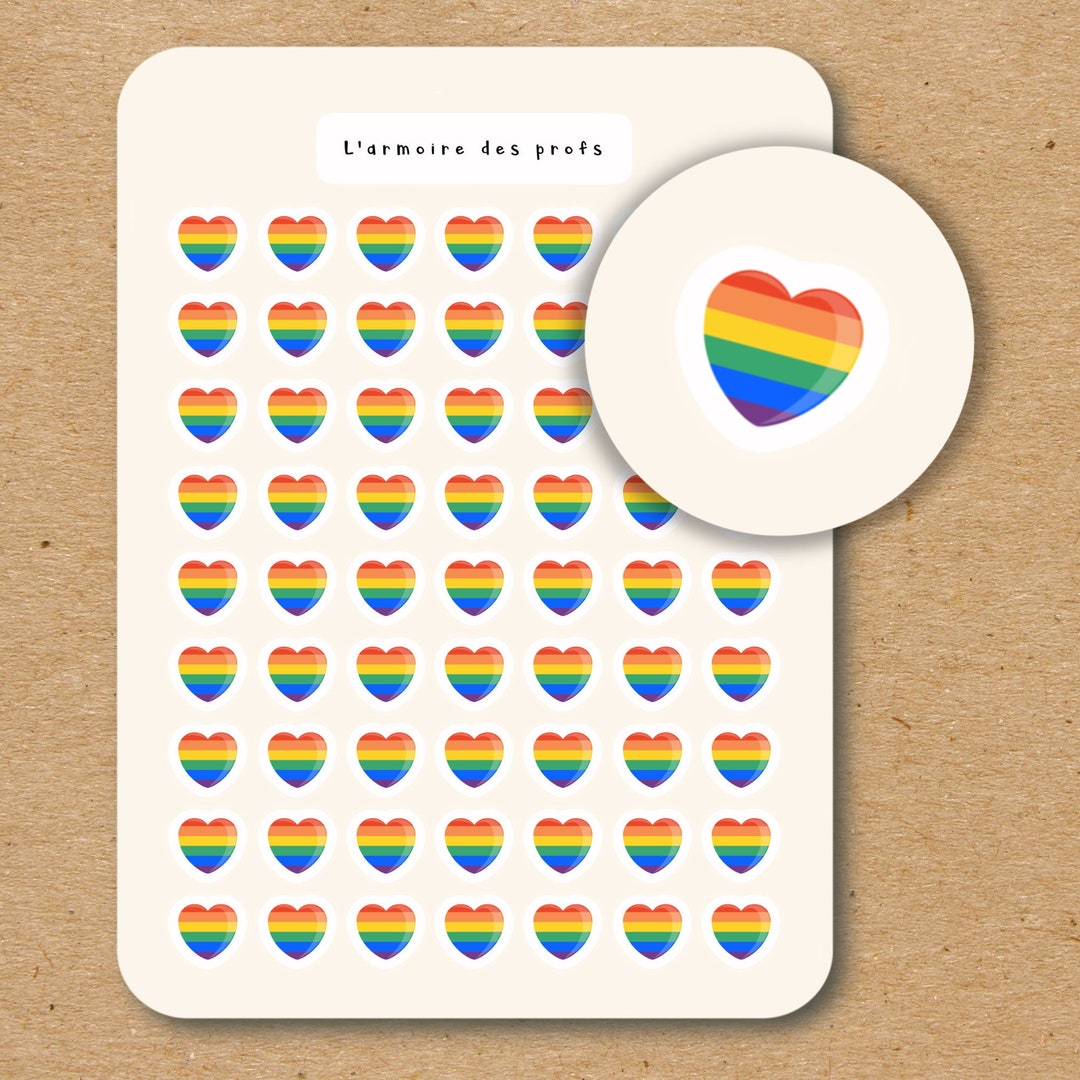 PRIDE Stickers for Planner Journal Scrapbooking, LGBTQ Pride Stickers ...