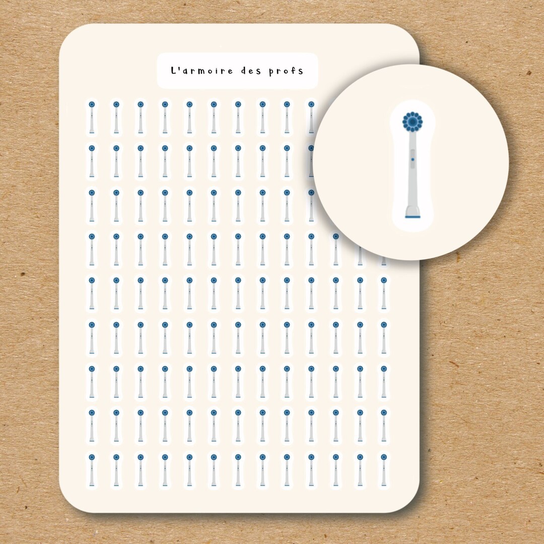 ELECTRIC TOOTHBRUSH Dental Care Planner Stickers, Dentist Appointment ...
