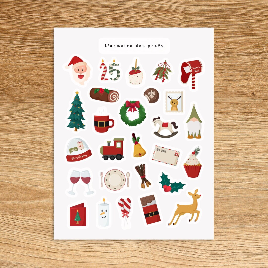 CHRISTMAS Stickers, Cozy Holiday Decor Stickers, Stockings Gifts ...