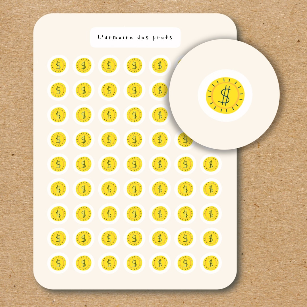 MONEY SIGN Sticker Sheet / Finance Icon Planner Stickers - Etsy