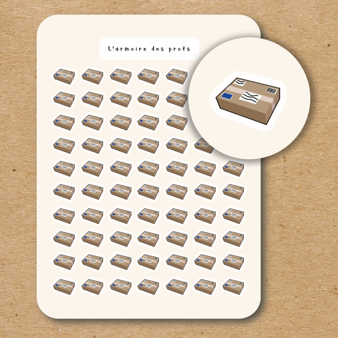 SHIPPING BOX Icon Stickers / Postage Stickers / Mail Planner Stickers ...