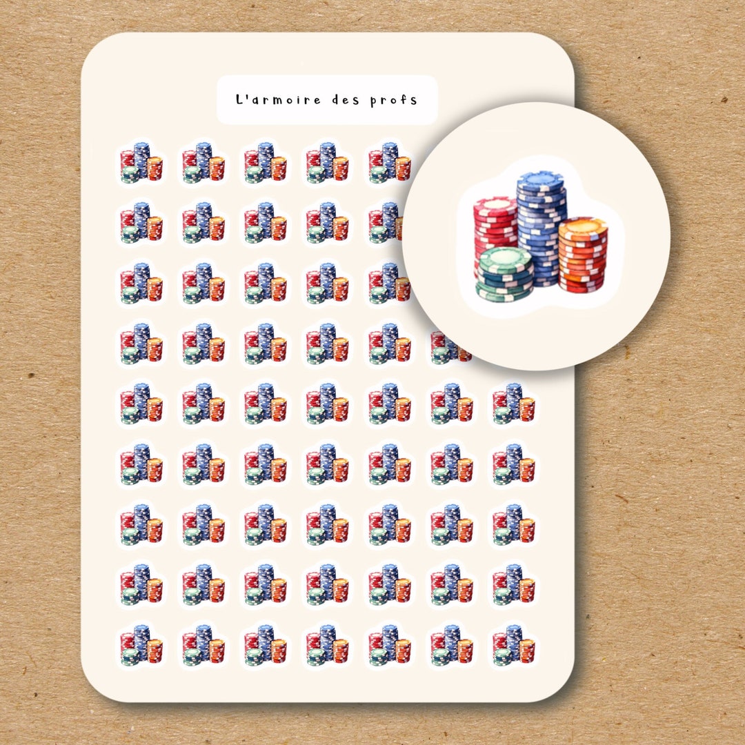 CASINO Icon Stickers / Poker Icon Stickers for Planner / Card Stickers ...