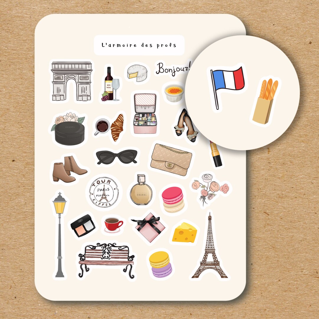 PARIS Sticker Sheet / Planner & Journal Sticker Sheet - Etsy