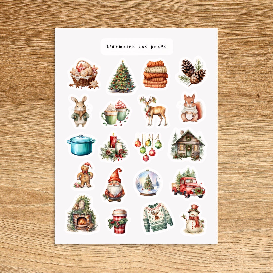 CHRISTMAS Stickers, Cozy Holiday Decor Stickers, Stockings Gifts ...