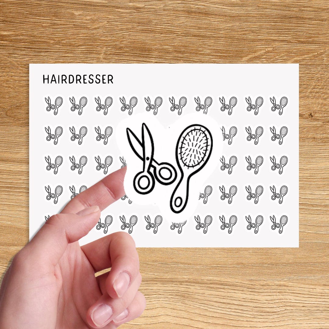 HAIRDRESSER Mini Icon Stickers for Planner / Hair Appt Icon Stickers ...