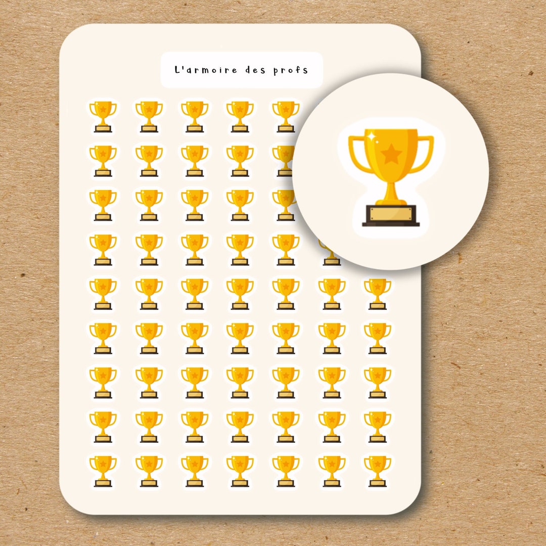 TROPHY Icon Stickers for Planner / Award Stickers / Championship ...
