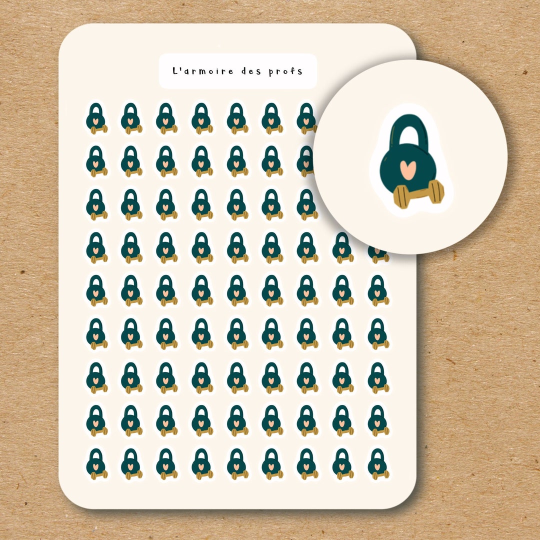 WEIGHT Icon Stickers for Planner / Fitness Planner Stickers / Habit ...