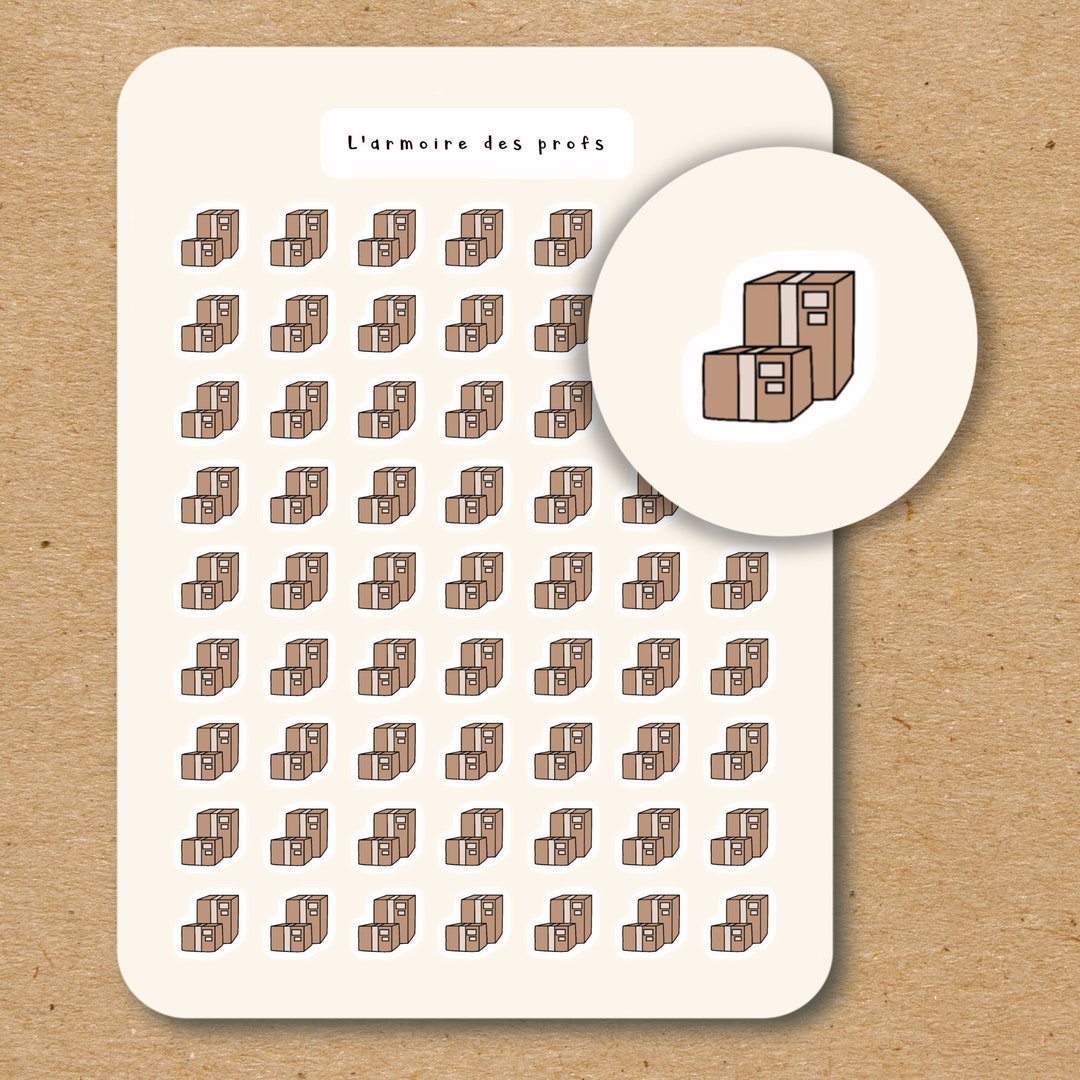 SHIPPING BOX Icon Stickers / Shipping Box Planner Stickers / Mail ...