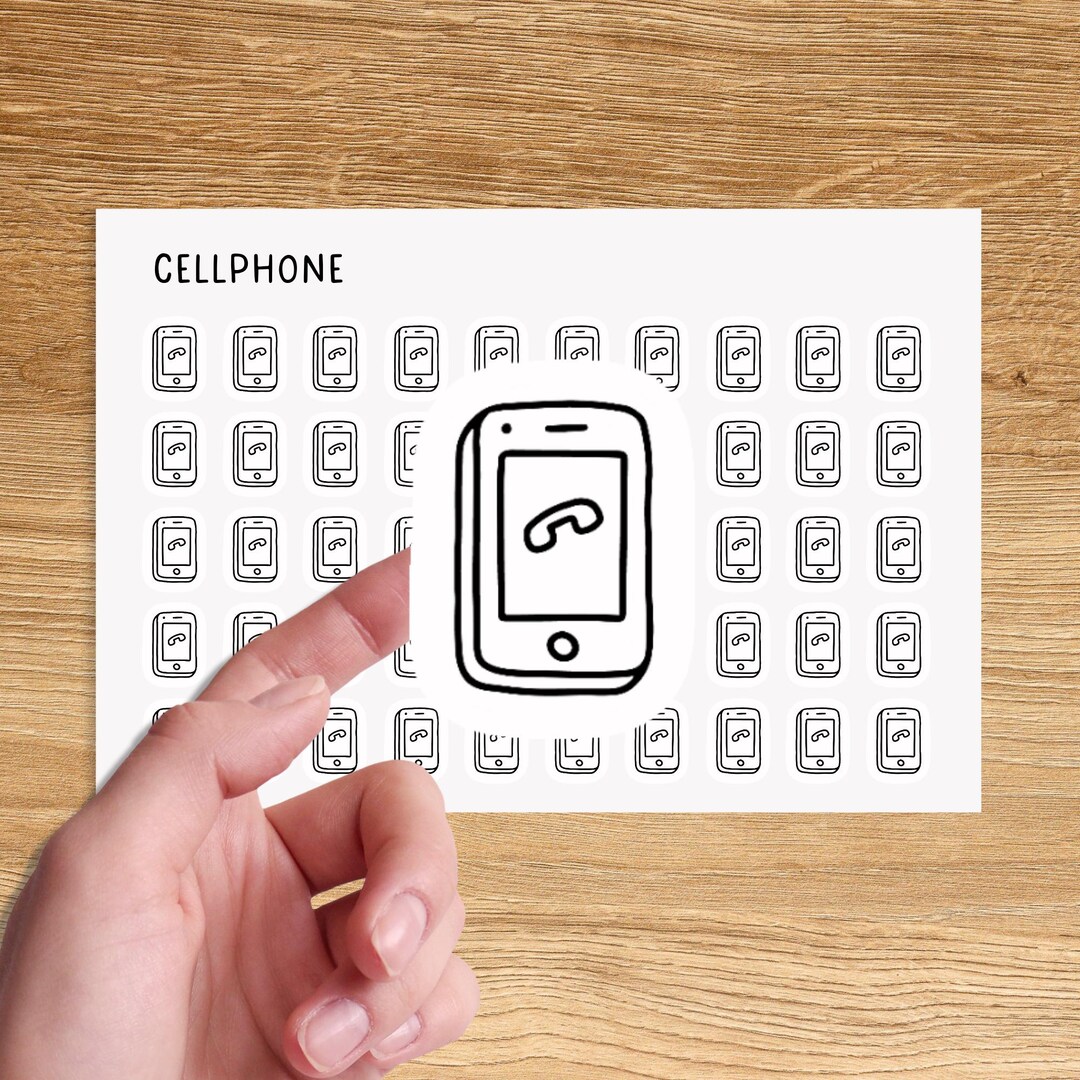CELLPHONE Mini Icon Stickers for Planner / Bill Due Icon Stickers ...