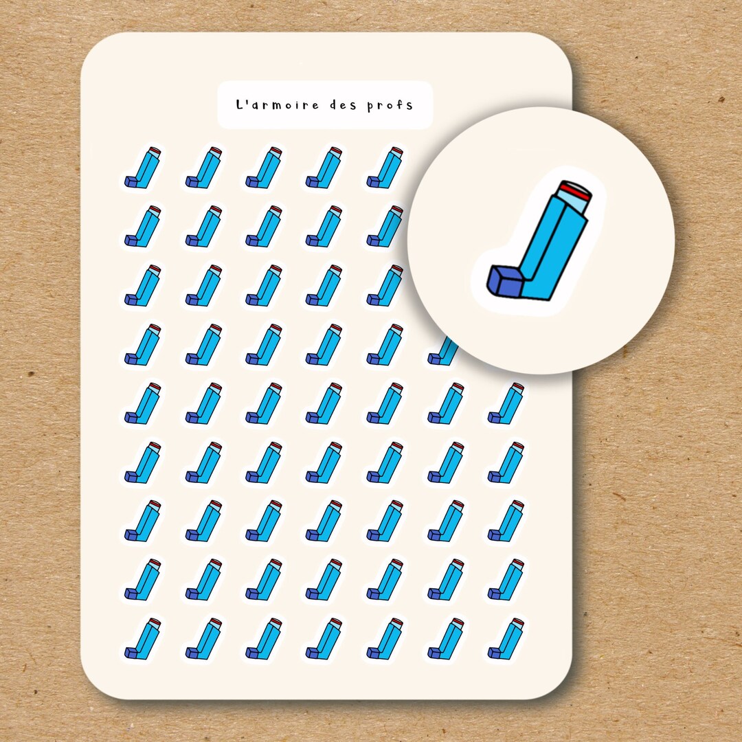 INHALER Asthma Planner Stickers, Medical Stickers, Doctor Hospital ...
