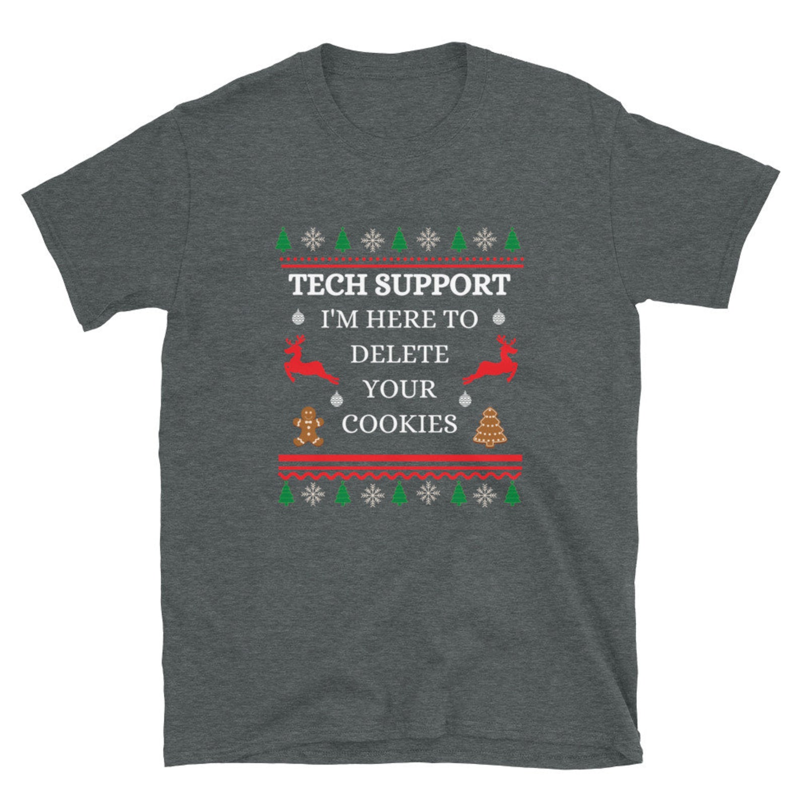 Tech Support Christmas Shirt: Delete Your Cookies IT Gift - Etsy