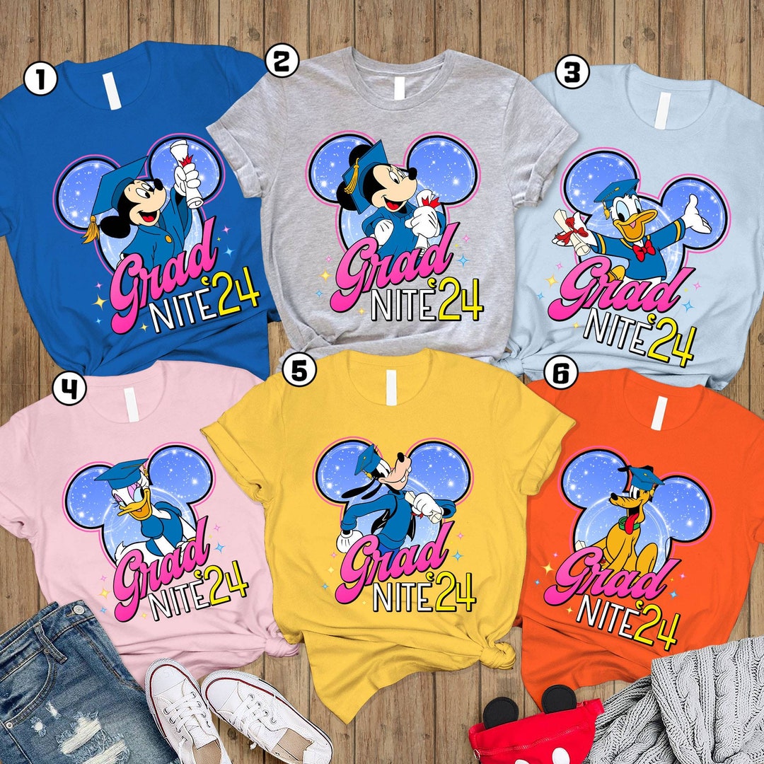 Mickey and Friends Grad Nite 2024 Shirts, Disneyland Grad Trip Shirts ...