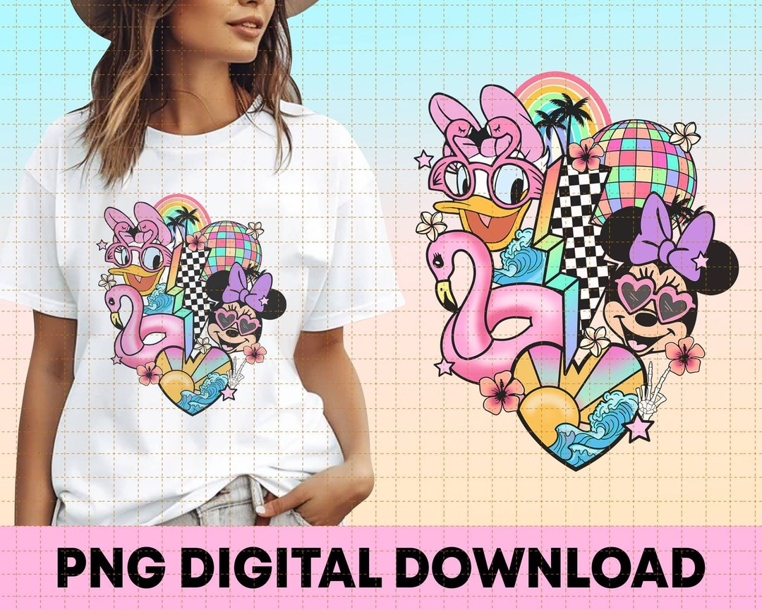 Minnie Daisy Summer Vibes PNG, Summer Vacation Digital File, Minnie ...