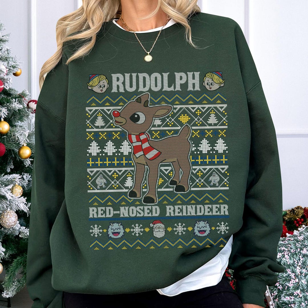 Rudolphs the Red Nosed Reindeer Ugly Christmas Shirt, Rudolphs ...