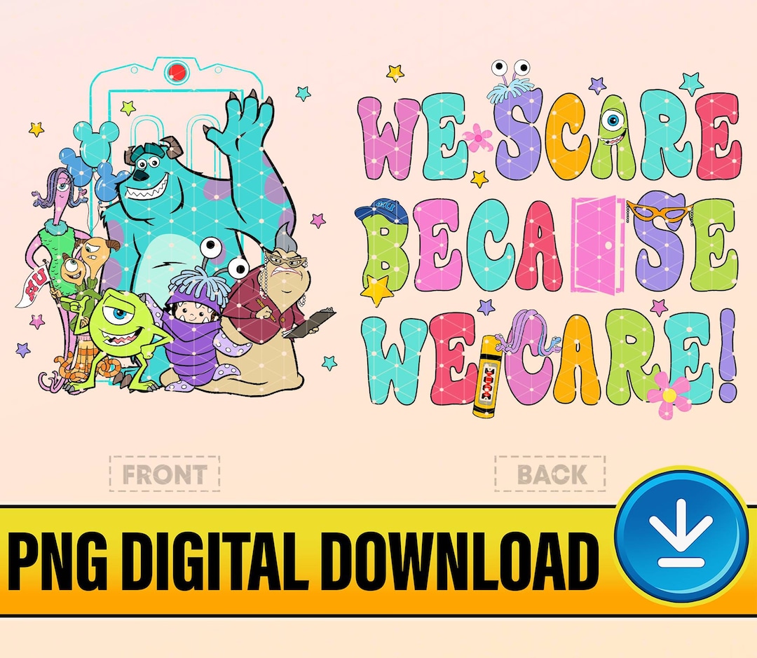 Monster Inc We Scare Because We Care Png, Monsters University Png, Mike ...