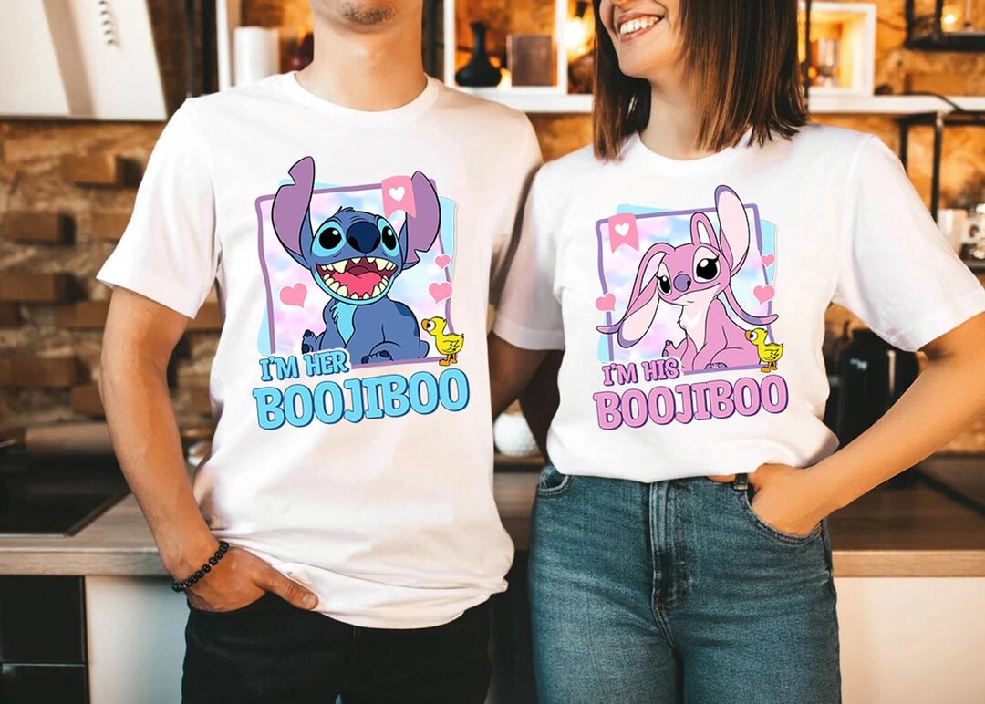 Stitch and Angel Couple Shirt, I'm His Boojiboo Angel Shirt, Disneyland ...