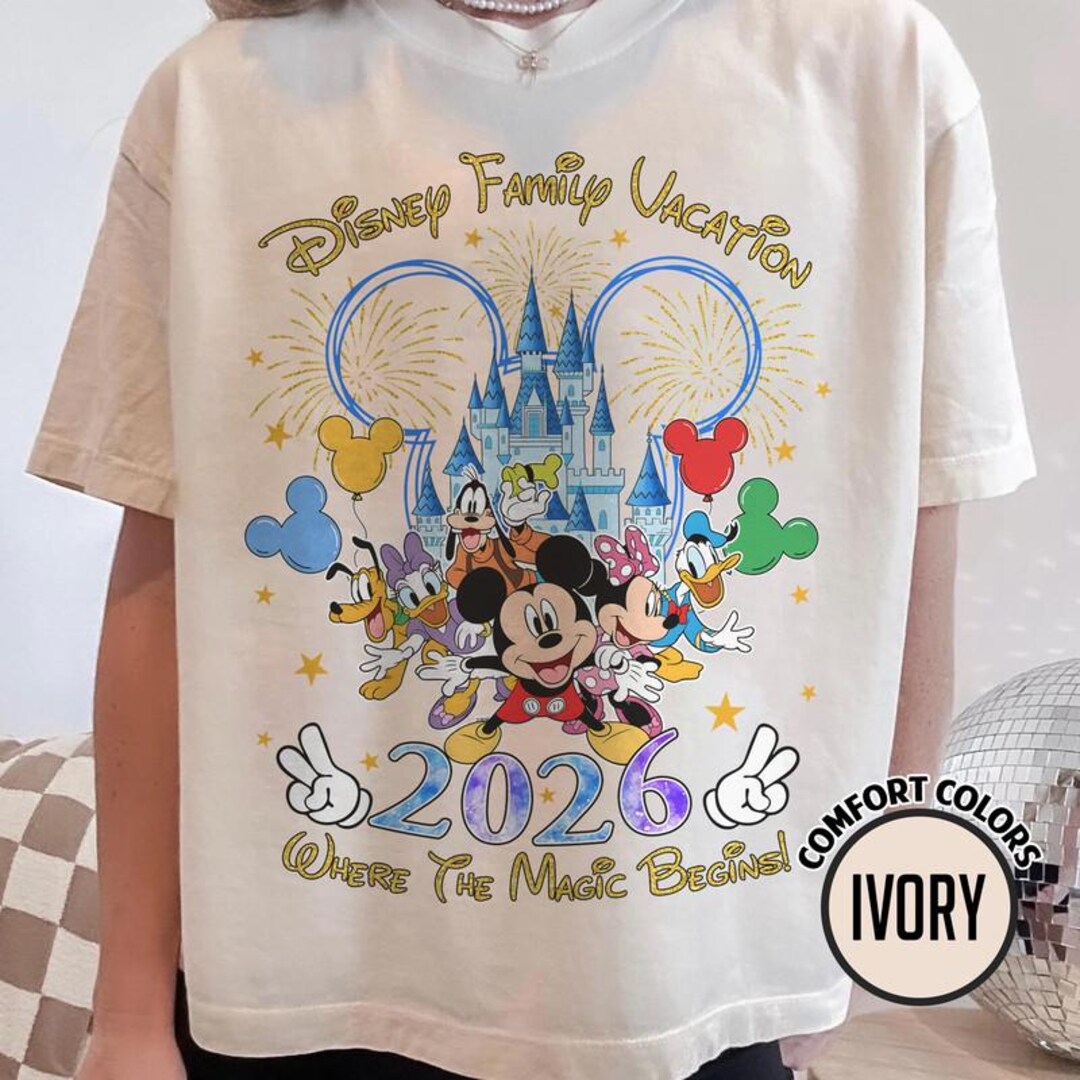 Comfort Colors Disneyland Family Vacation 2026 Shirt, Mickey and ...